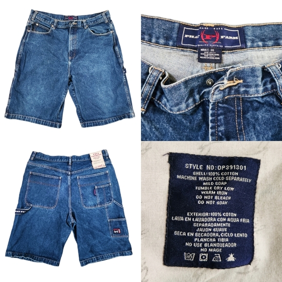 Phat Farm | Shorts | Vtg 9s Phat Farm Wide Leg Baggy Carpenter Shorts ...